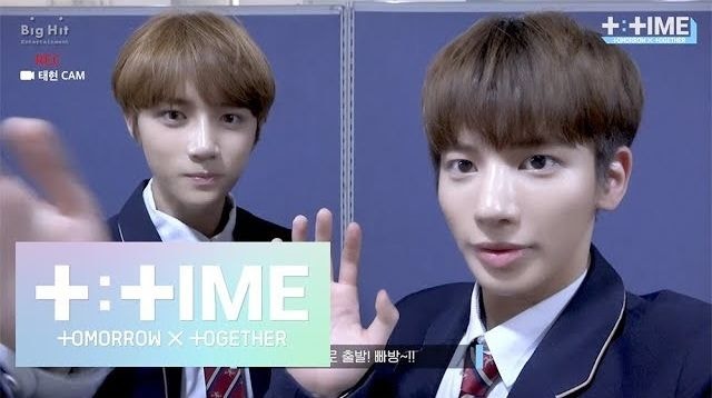 Multimedia de TOMORROW X TOGETHER de Weverse - [T:TIME] TAEHYUN's Self-Cam! Time to go to school ...