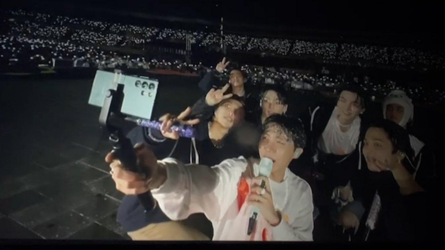 BTS Community Posts - PTD_ON_STAGE_SEOUL Day2 0T7 Selca💜 🌼BTS RAIN OR SHINE they are having FUN ...