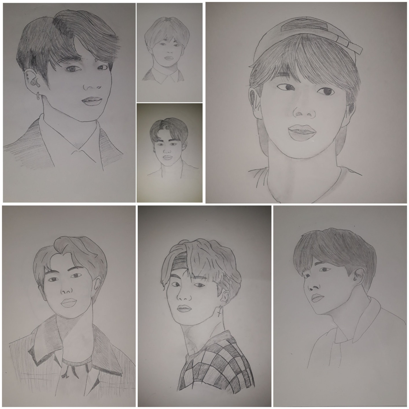BTS Community Posts - BTS members sketches drawn by me...💜💜 #_BTS