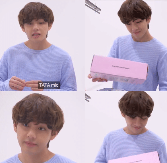 BTS Community Post - tata mic ................ cute #v #tata