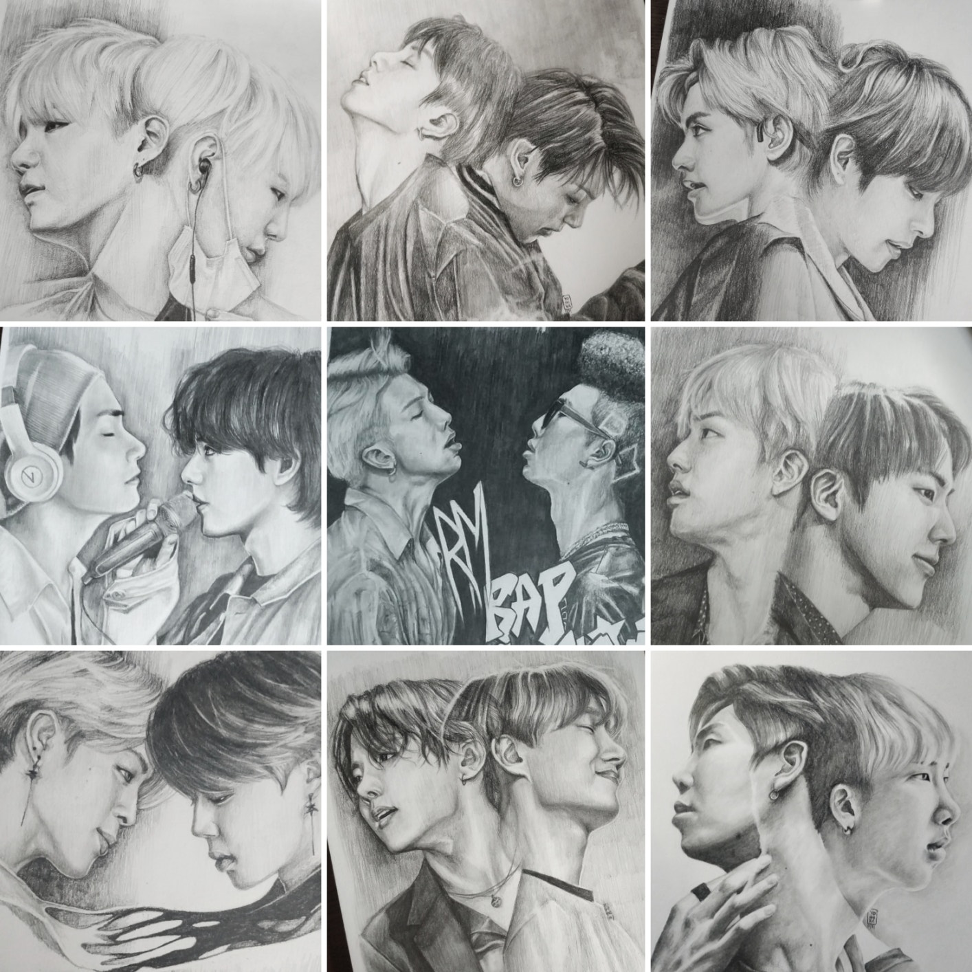 BTS Community Posts - I made a lot of fanarts on 2020. That was very ...