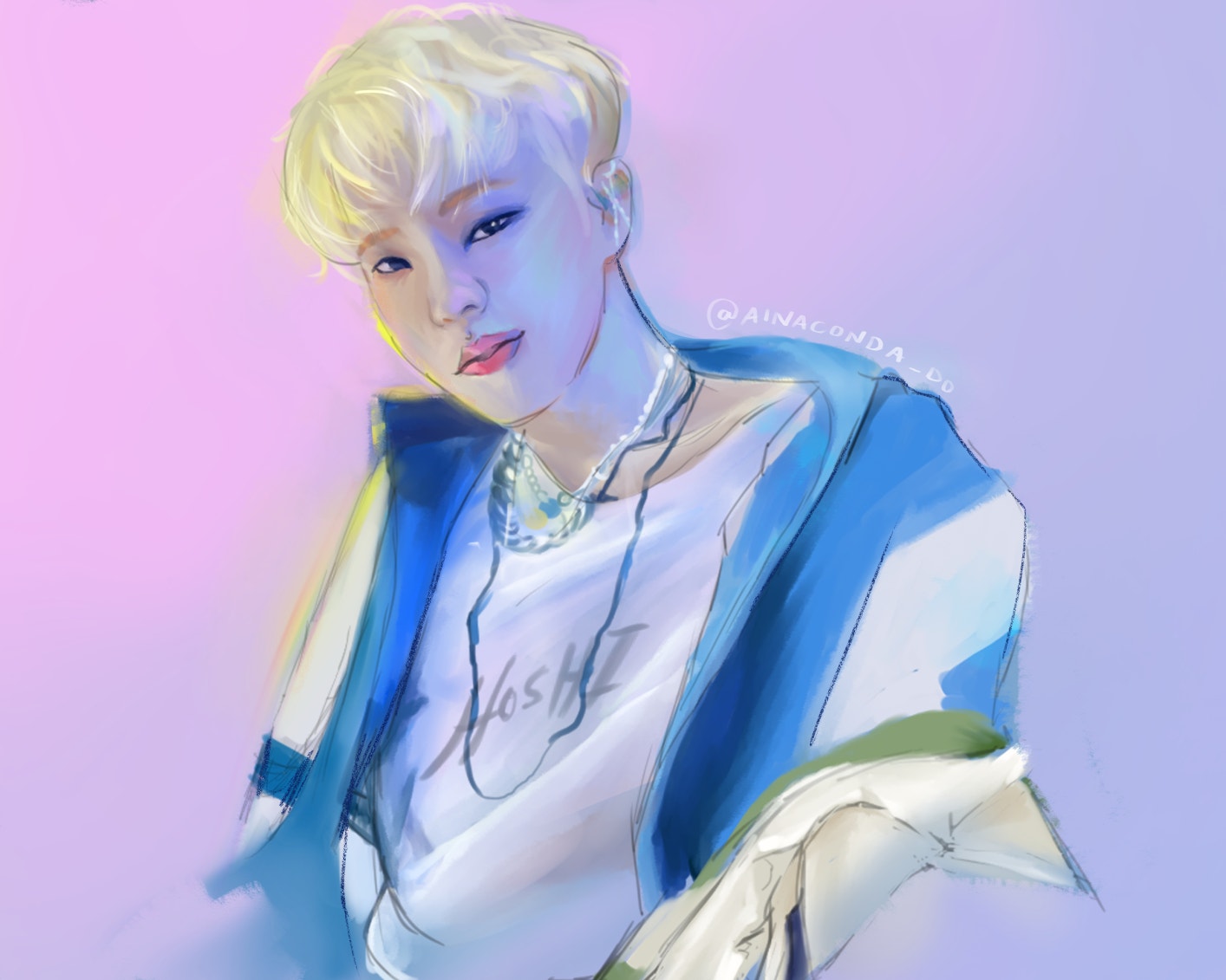 SEVENTEEN Community Post - 210407 호시 here's a hoshi fan art i made 💓 ...
