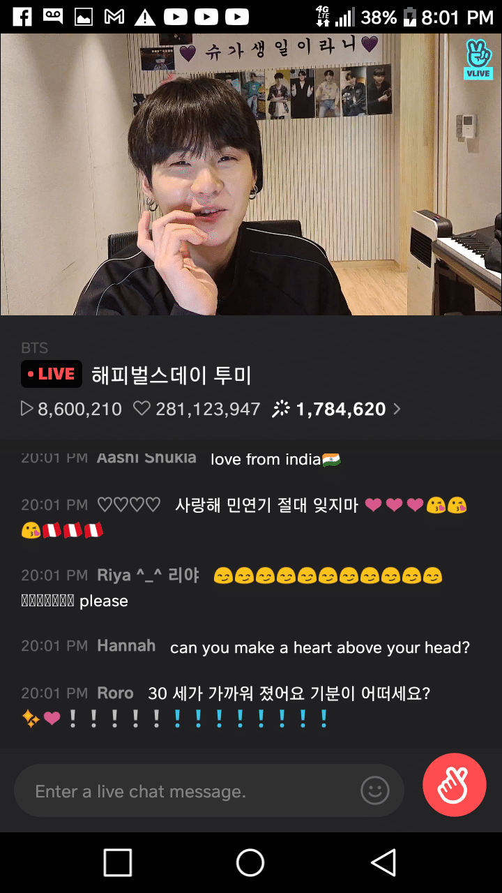BTS Community Post - was just watching Sugas VLive