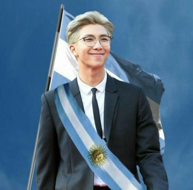 BTS Community Post - HELLO PRESIDENT KIM NAMJOON. COME TO YOUR COUNTRY ...