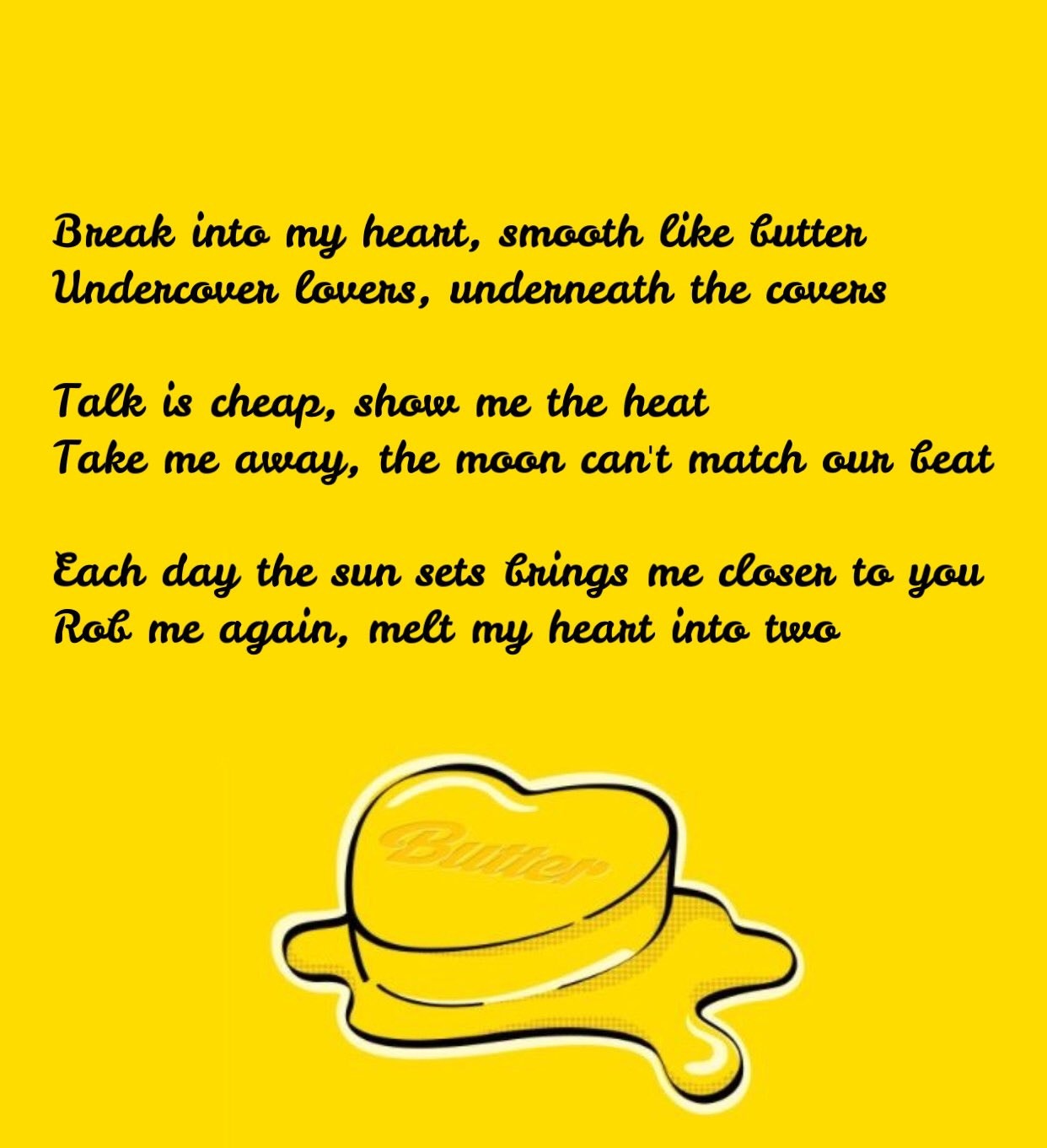 BTS Community Post - a little poem i wrote inspired by Butter! by # ...