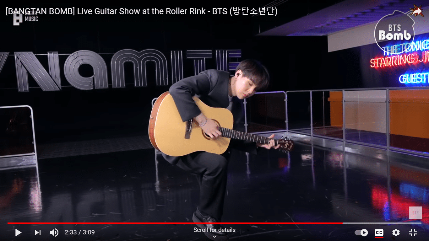 BTS Community Post - OMG Suga can play guitar well.😍