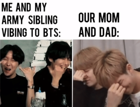 BTS 커뮤니티 포스트 - exactly .................... me and my sibling doing ...