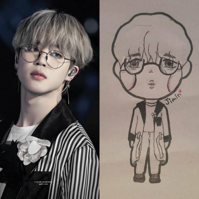 Bts Community Post 항상 사진으로만 봐오고 열심히 그림으로 담아보려고 했는데역시 너무 완벽해서 담아내지