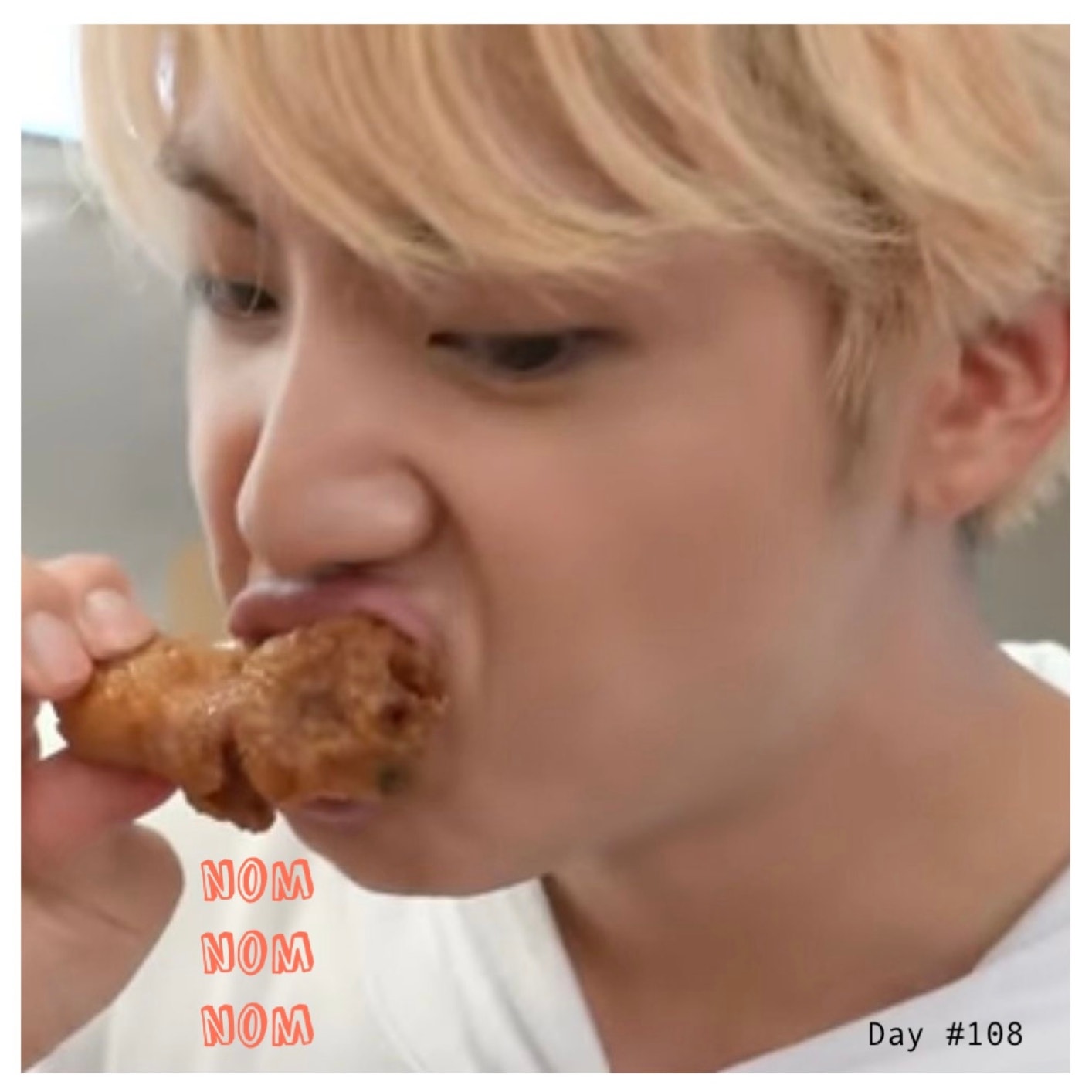 BTS Community Posts - Day 108 "you had me at fried chicken" 😋 #to_Jin # ...
