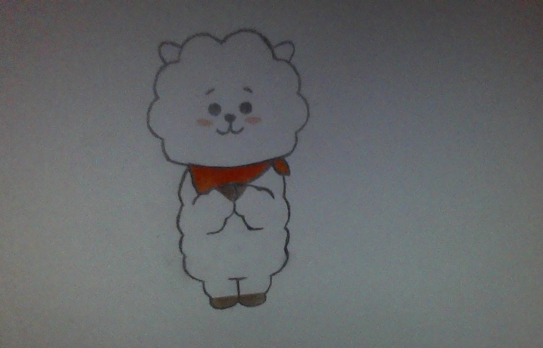 BTS Community Post - here is my RJ drawing..
