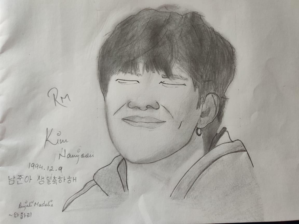 BTS Community Post - #to_RM Happy B'day Joonie Oppa 🐨 I hope you had a good day I tried making a ...