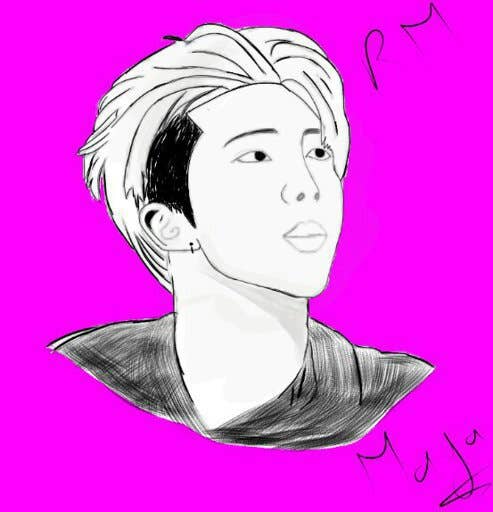 BTS Community Post - Namjoon oppa Jimin oppa I tried to draw you I hope ...