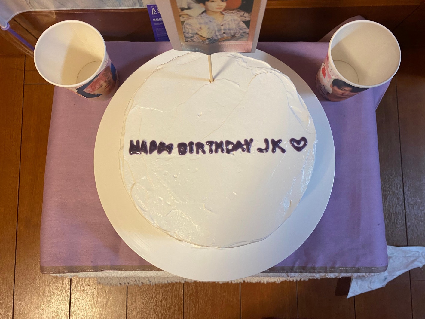 BTS Community Post - jungkook🐰 birthday cake🎂💜愛を込めて焼きました。 jungkookの幸せを ...