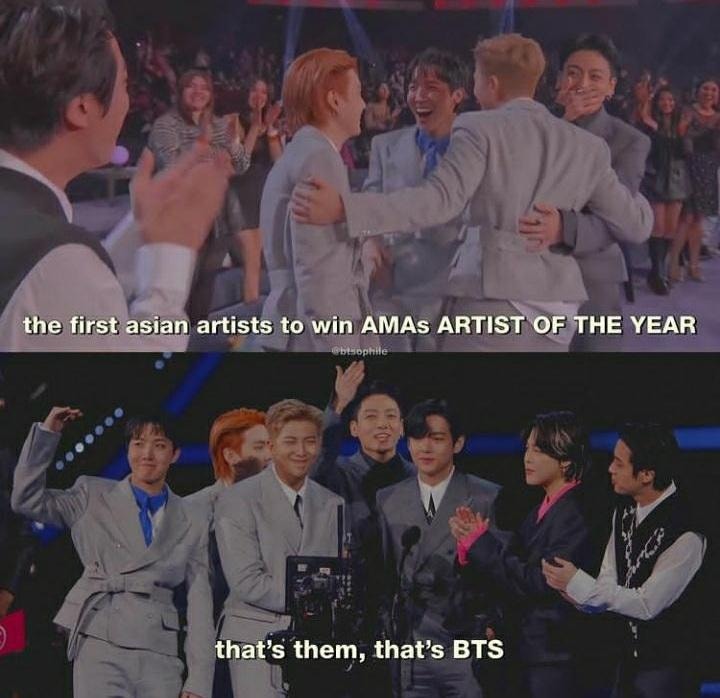 BTS Community Post - #2021_AMAs_BTS #Artist_of_the_Year_BTS #to_BTS #RM #Jin #Suga #JHope #Jimin ...