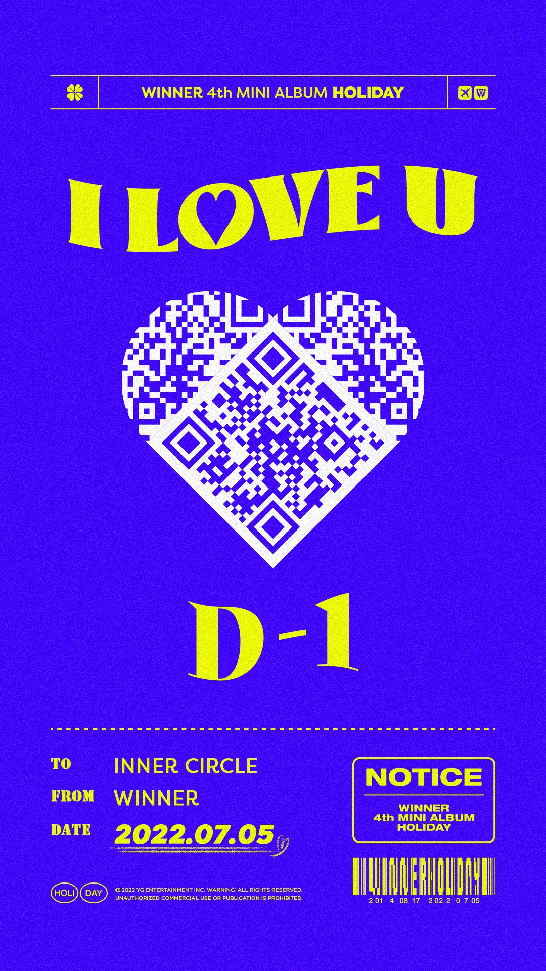 Weverse WINNER Image - WINNER - 4th MINI ALBUM [HOLIDAY] D-1 QR POSTER