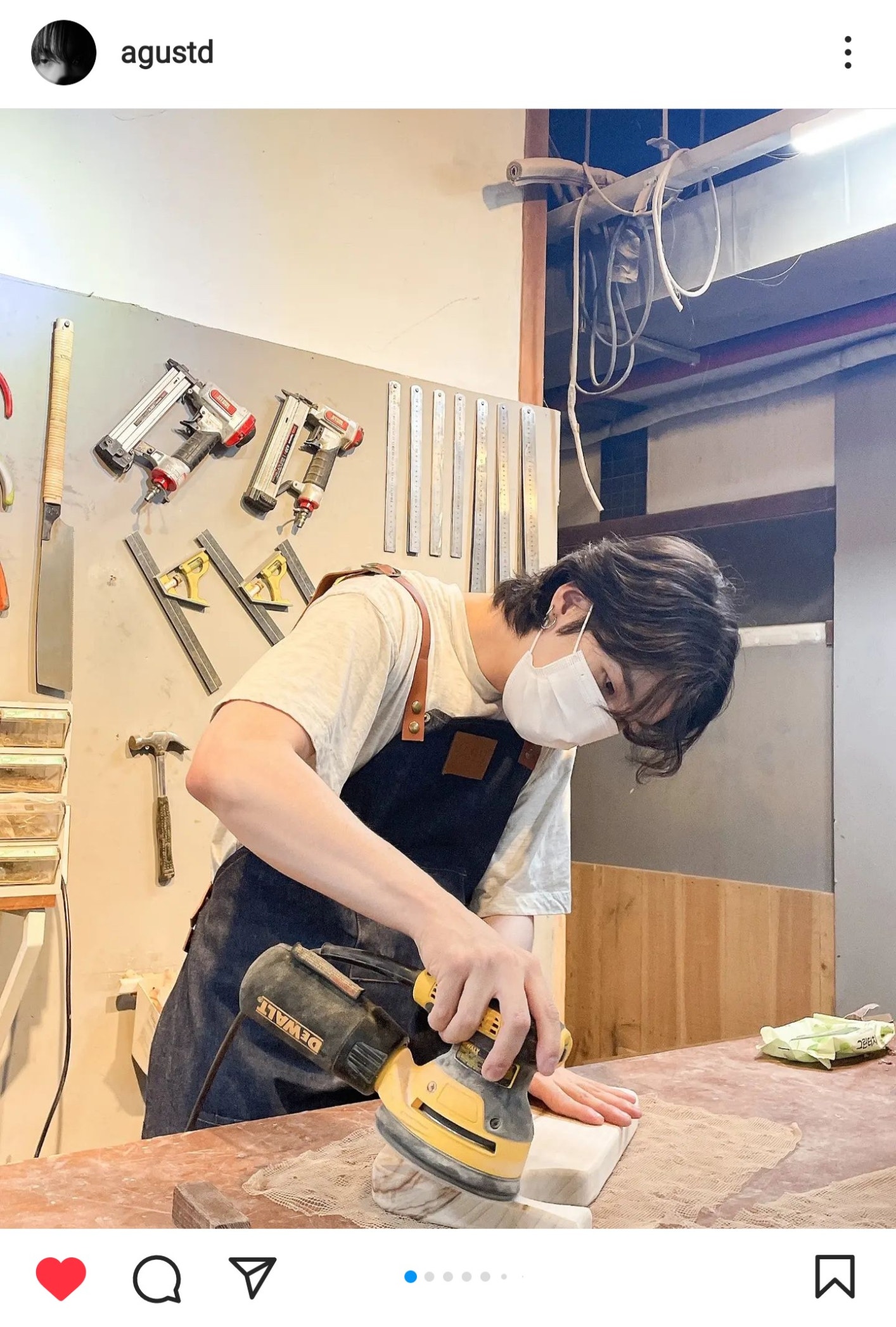 BTS Community Post - SUGAさん𝕋𝕚𝕞𝕖 ︎" かなり遅れましたが💦 SUGAさんこんにちは😊 SUGAさんの木工部屋 ...