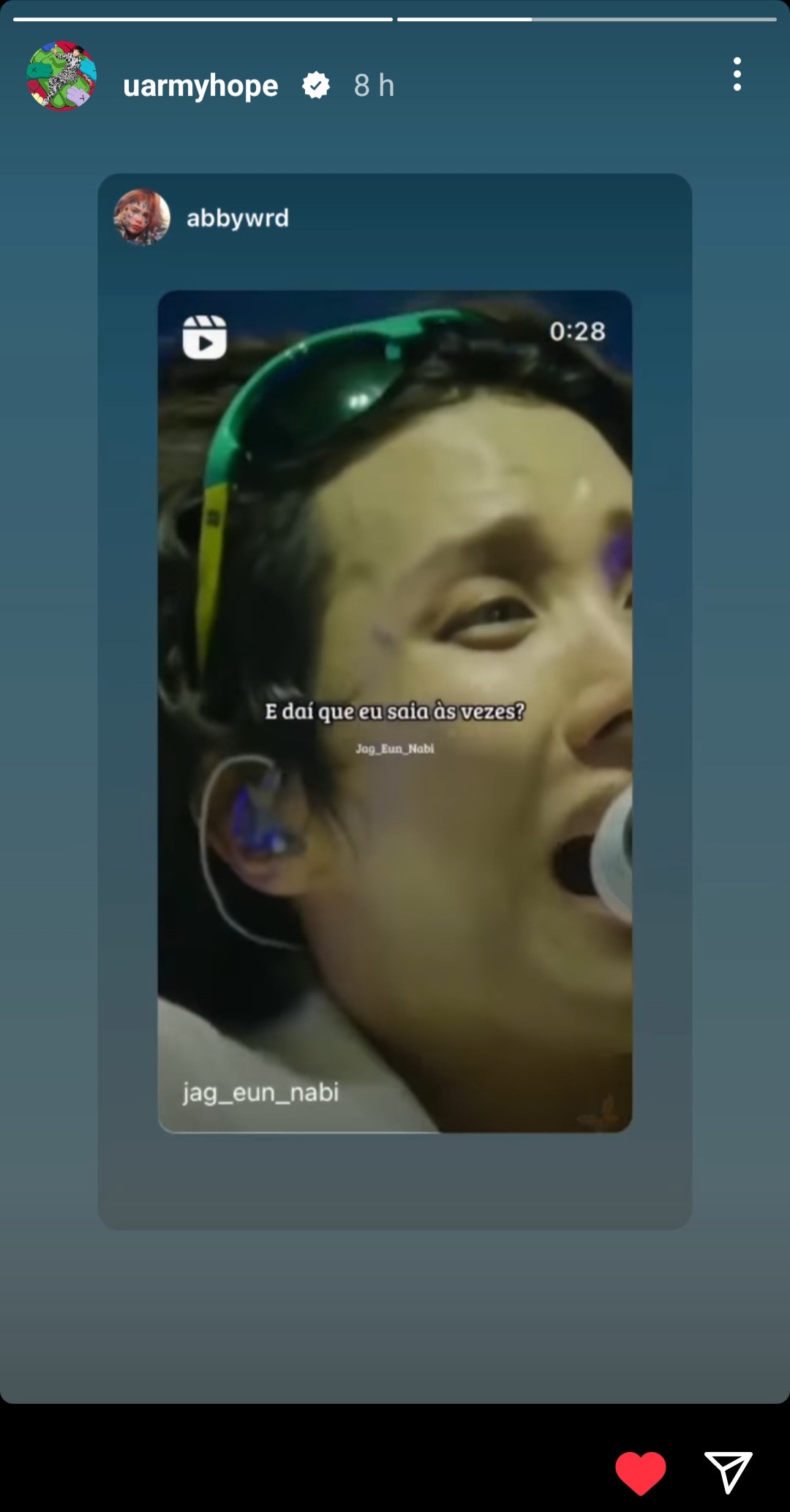 BTS Community Posts - hobi reposted a brazilian army aaaaa I'm shaking ...