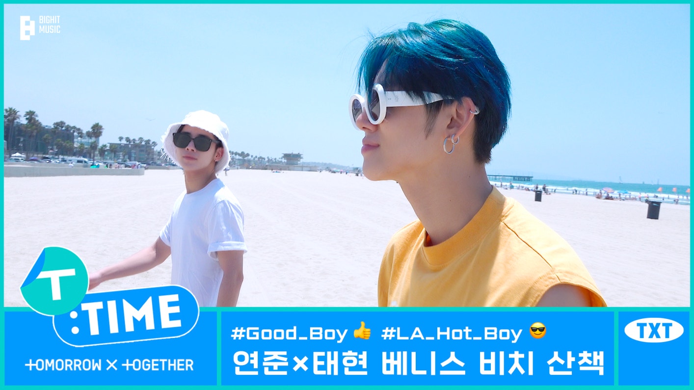 Weverse TOMORROW X TOGETHER Media - [T:TIME] Walk by the Venice Beach ...