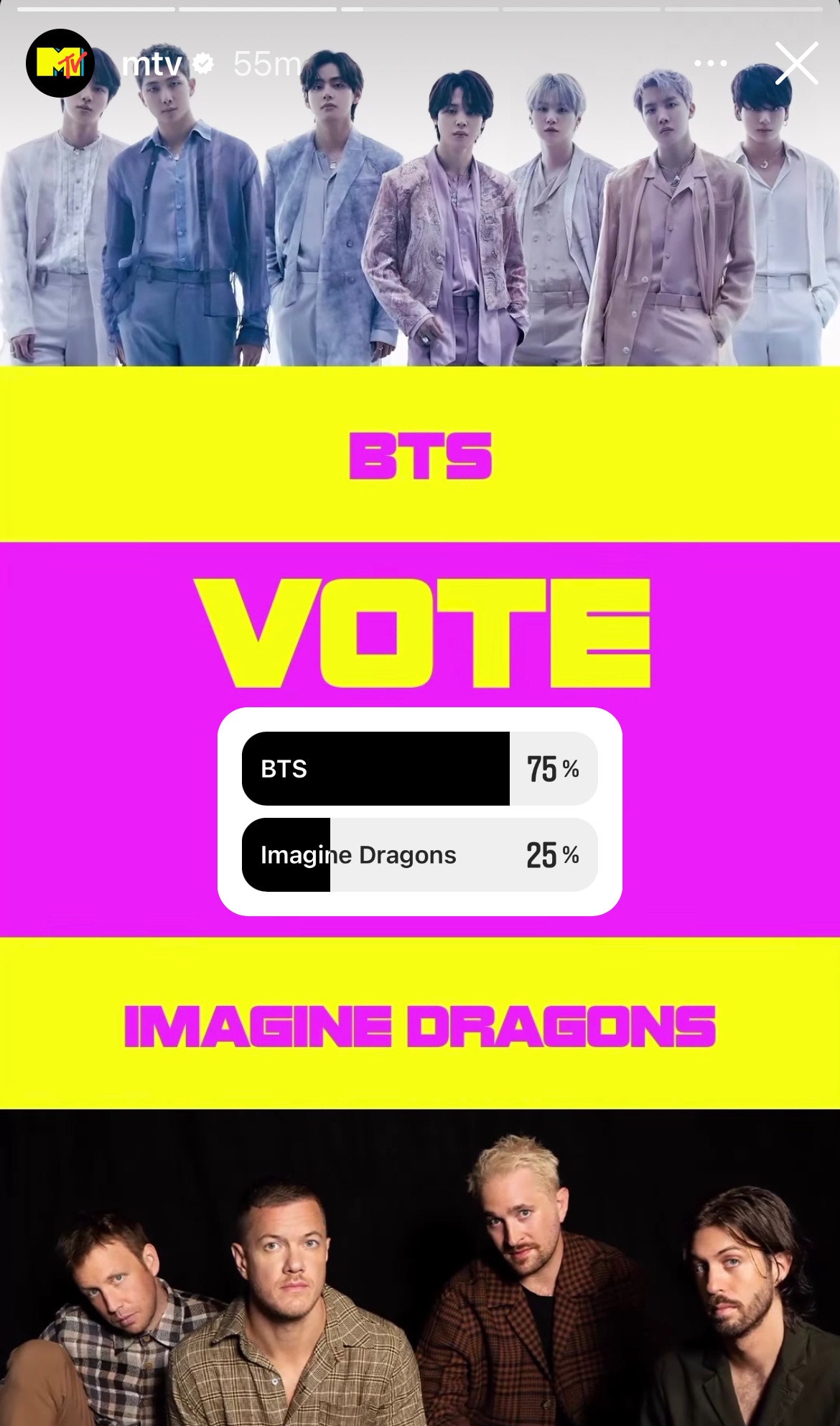 BTS Community Posts - army please remember to vote on IG 💜🫰🏽 ( please also vote for Silk Sonic ...