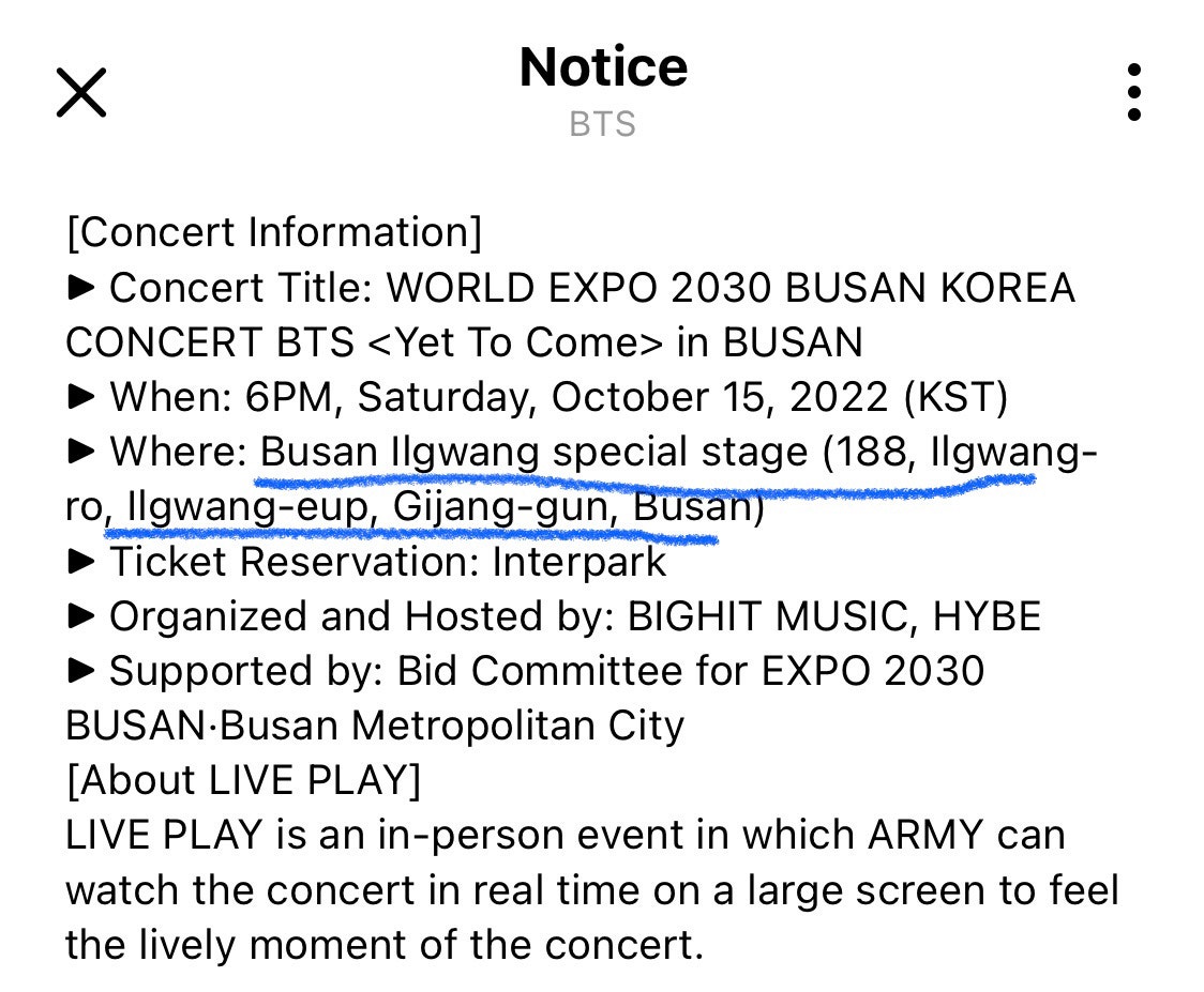 BTS Community Post - it’s a beachside concert🥺