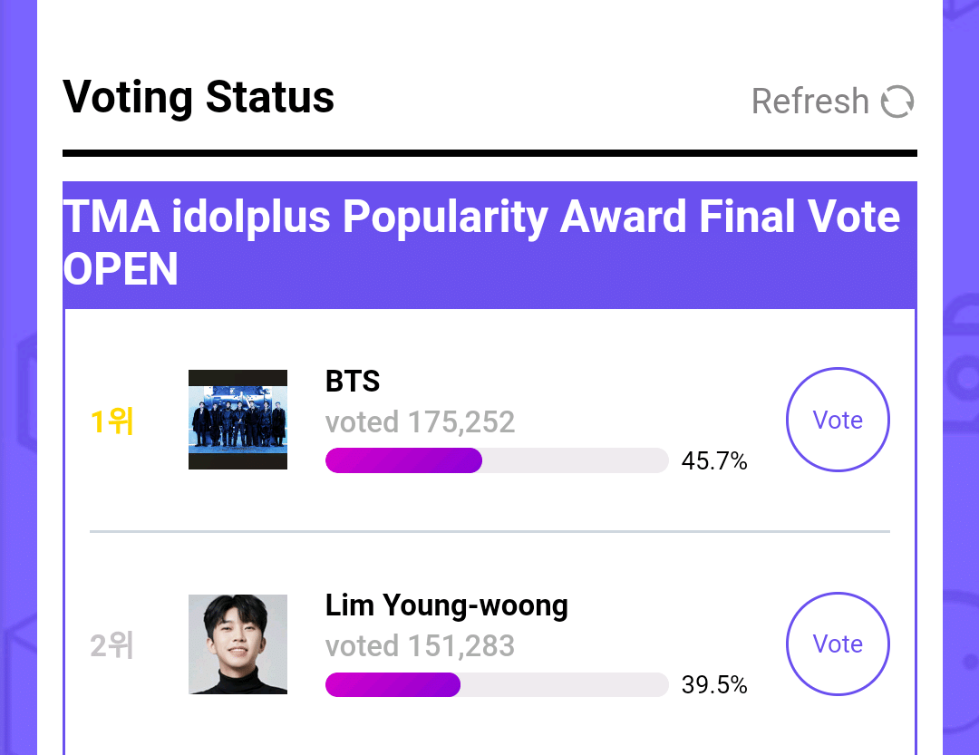 BTS 커뮤니티 포스트 - ARMY DON'T FORGET TO VOTE BTS ON THE FAN N STAR APP & IDOL PLUS WEBSITE!! HOW TO ...