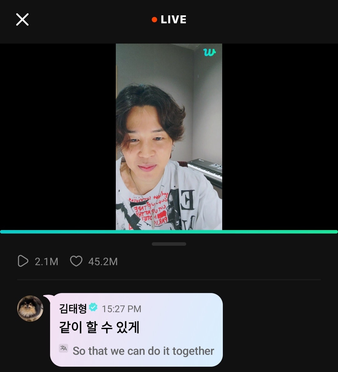 BTS Community Post - Taehyung Thank you 💜😘🥰😍 I love you #to_taehyung #to_btsv