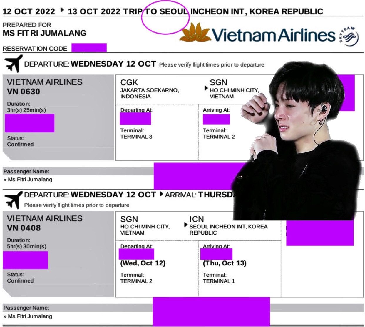 BTS Community Post - #ARMY_Borahae_BTS_on_Weverse I've bought plane tickets to meet BTS and ...