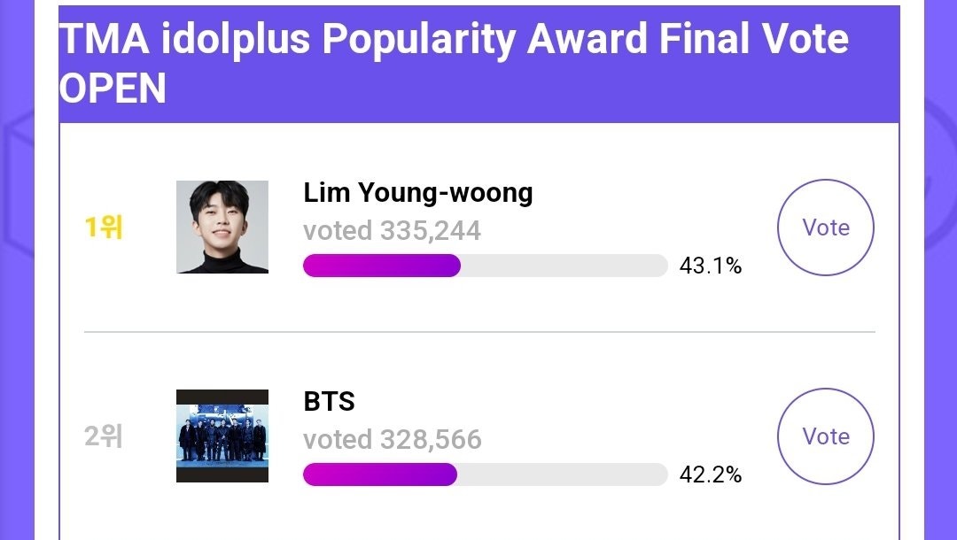 BTS Community Post - vote for bts on tma amd fan star its urgent armys