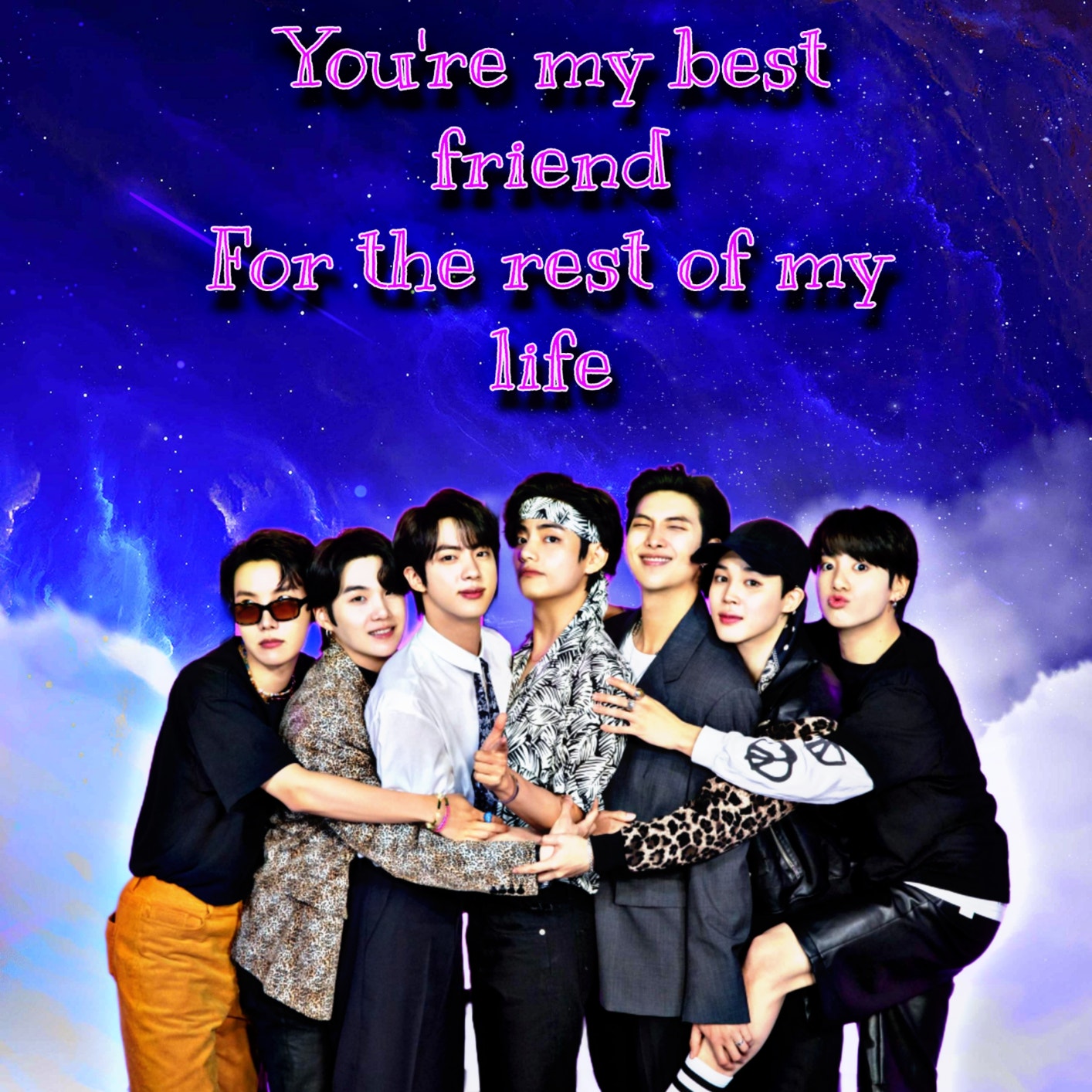 BTS Community Post - #ARMY_Borahae_BTS_on_Weverse 💟The 7 members who make us happy, Thank you ...