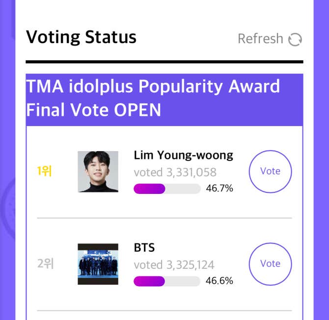 BTS 커뮤니티 포스트 - ARMY I Am Begging You To Vote! 🚨 BTS is losing the Idol Popularity Award. Please ...