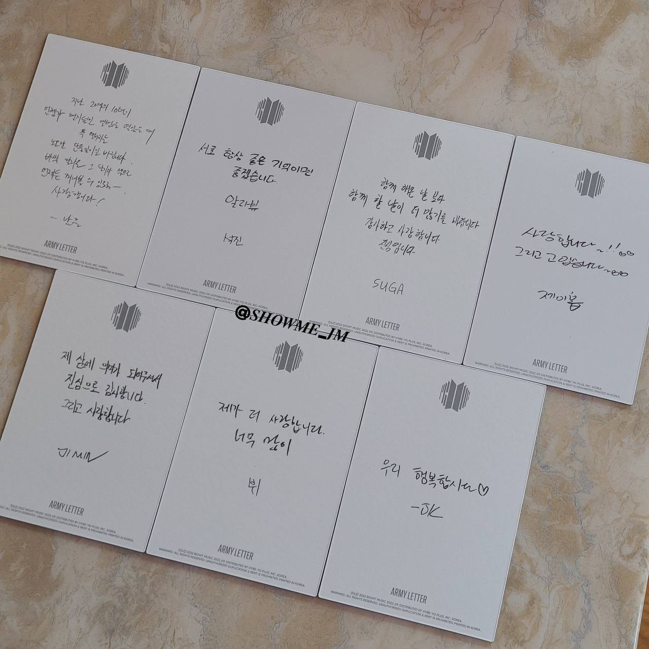 BTS Community Post - Letter to ARMY from BTS from Proof Collector's ...