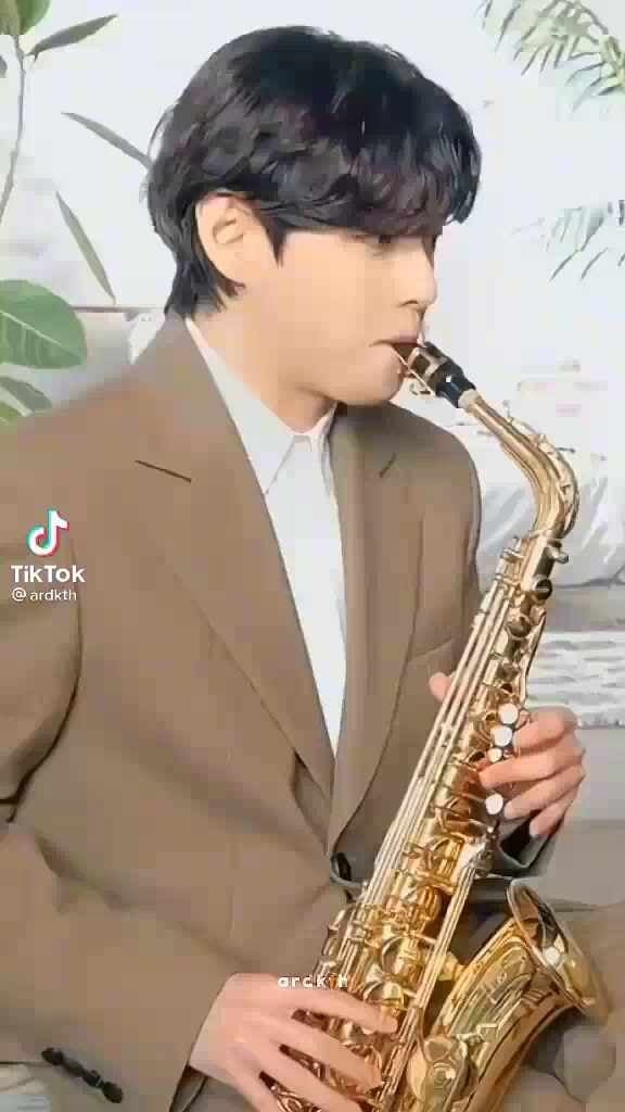 BTS Community Post - Sweet Tae, let me see you playing Sax… coukd play ...