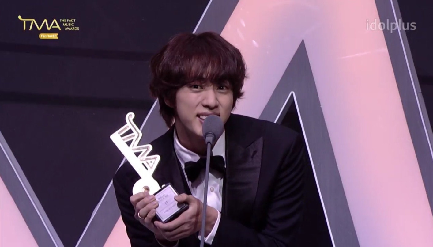 BTS Community Post - Congrats to Jin of BTS for winning the FANNSTAR Individual Choice award at ...