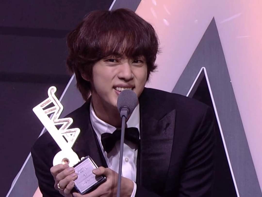 BTS Community Post - Congrats to Jin for winning the FANNSTAR Individual Choice award and BTS ...