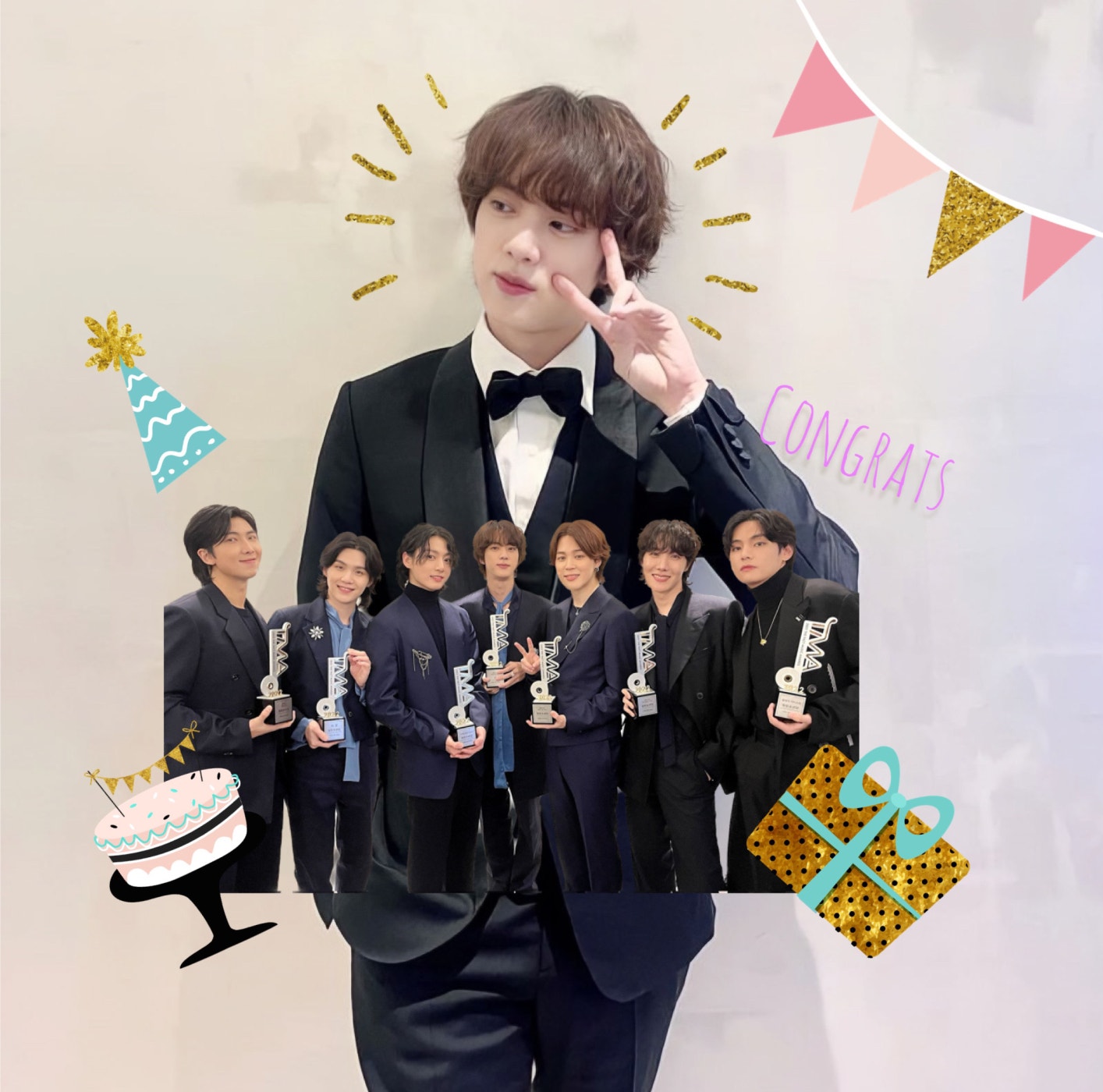 BTS Community Post - TMA 2022 7冠👑 おめでとうございます 世界中のみんなから愛されるバンタン💜 胸がいっぱいになりました ジンくん、ARMYの愛は伝わりましたか ...