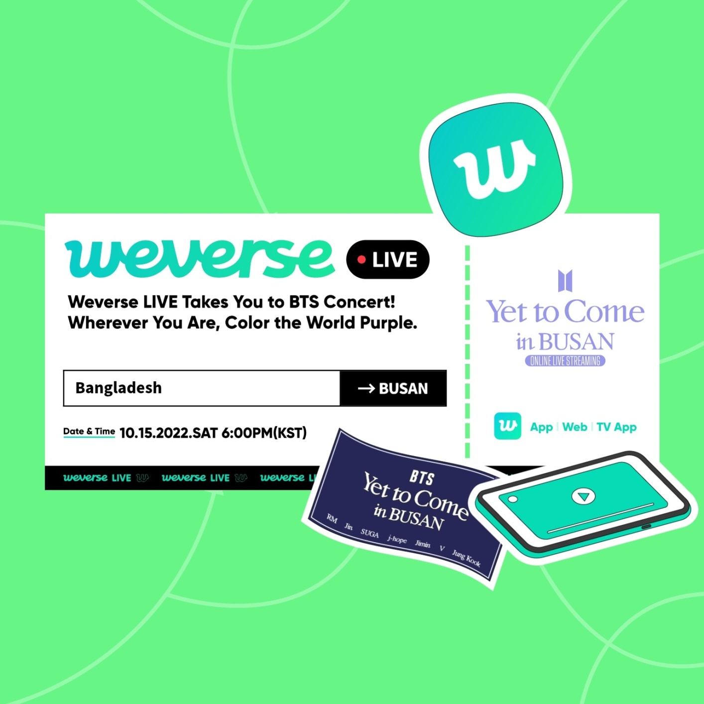 BTS Community Post - #yettocome_on_weverse_live Finally i get ticket ...