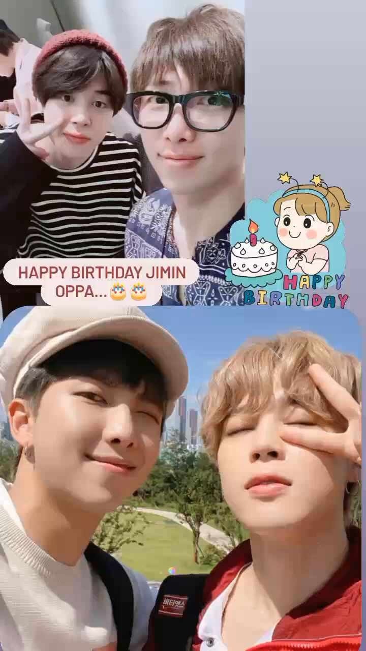 Bts Community Posts 남준은 지민오빠의 생일을 축하한다 🖤🖤 추카포카 생일 축하해 🥳🥳 To Jimin
