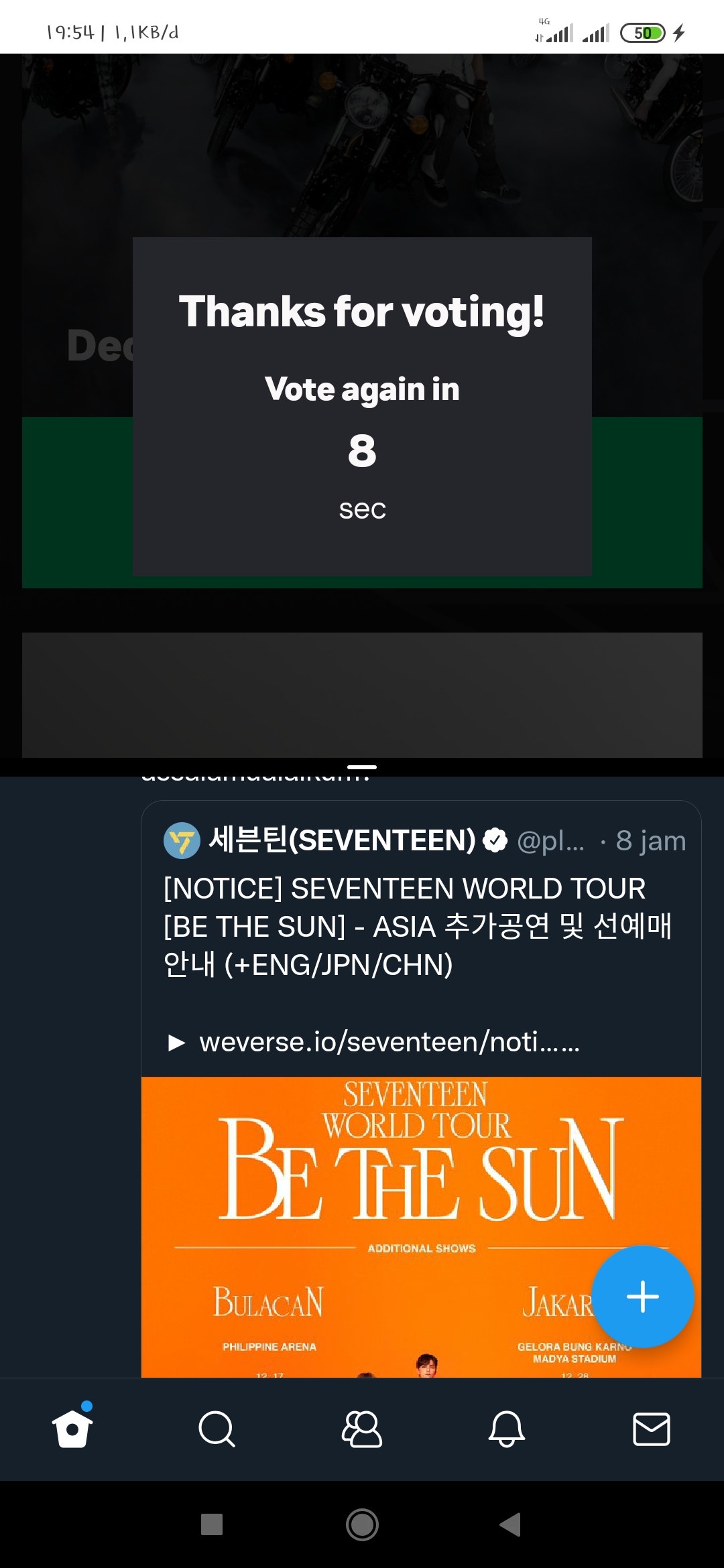 SEVENTEEN Community Posts - keep voting no matter what