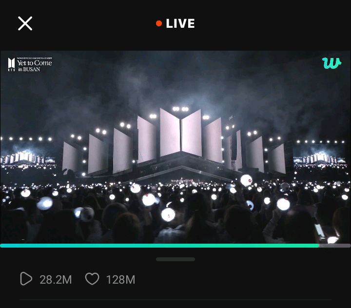 BTS Community Posts - Amazing view 😍 💜🖤 #yetToCome_on_weverse_live