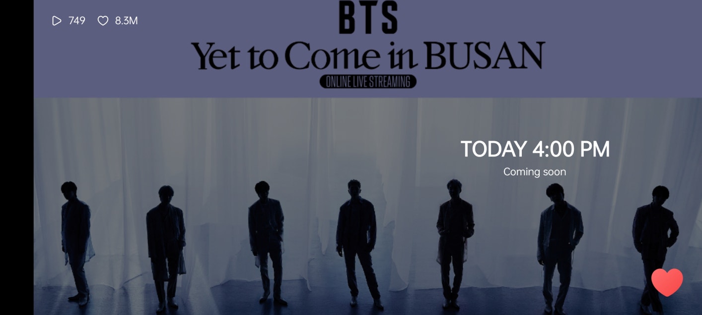 BTS Community Posts - #yettocome_on_weverse_live 기대는 10분도 안 됐어요. 좋아하는 Butter를 들었어요.💜💜💜