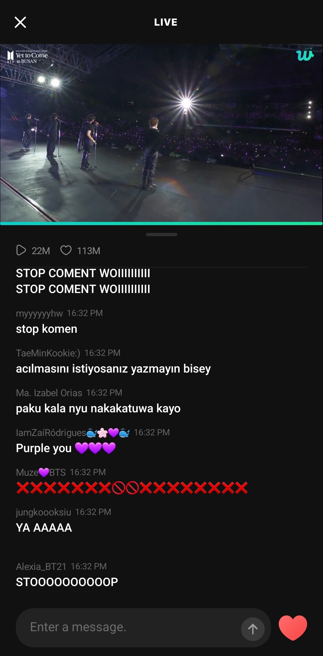BTS Community Posts - here we go again armys stop commenting so let's enjoy the concert so ...