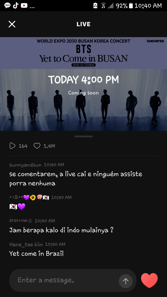 BTS Community Post - Im already ready for BTS FREE LIVE CONCERT♡♡♡♡♡ ARMY FOREVER BTS FOREVER # ...