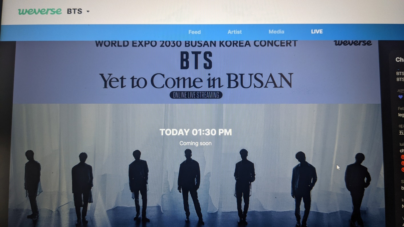 BTS Community Posts - dkadjahsn finally 🥳🥳😭😭 #yettocome_on_weverse_live ...