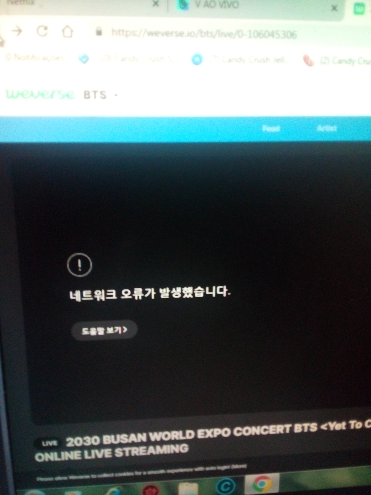 BTS Community Post - Weverse não tem estrutura para um show dos nossos meninos... Uma grande ...