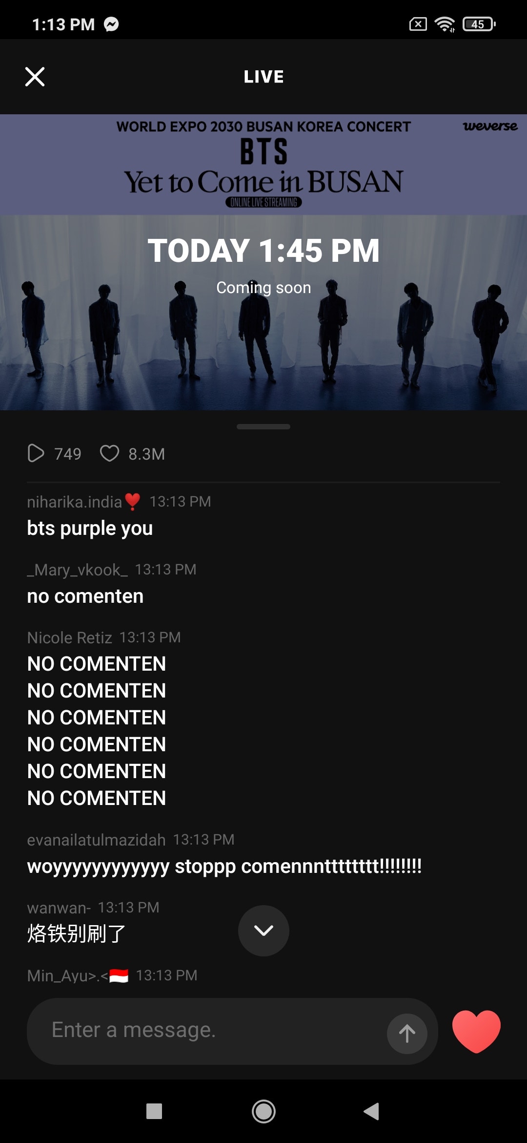 BTS Community Post - don't comment please.....😭😭😭😭 why aren't you understanding...my interest ...