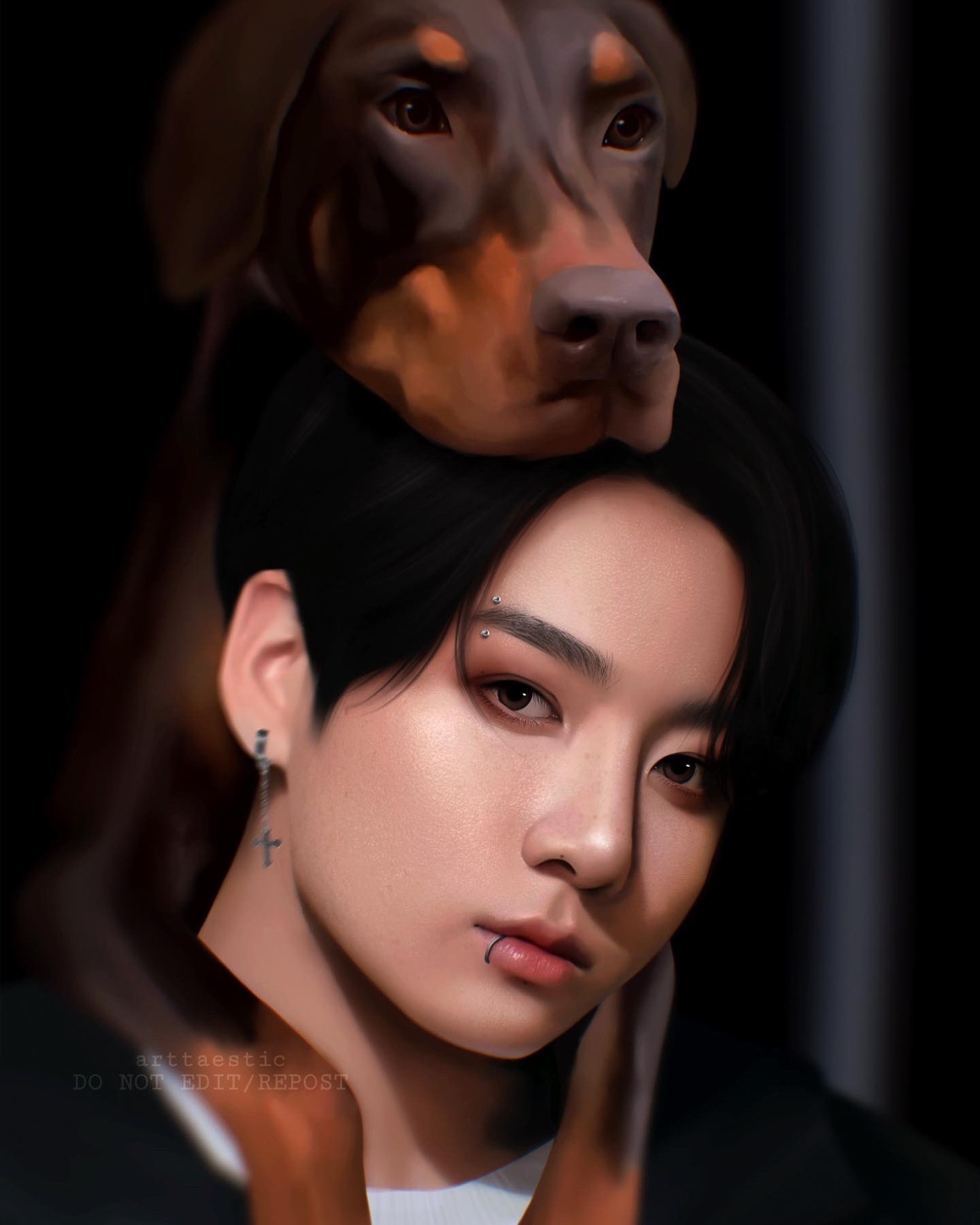 BTS Community Posts - JUNGKOOK and BAM💜💜 Fanart