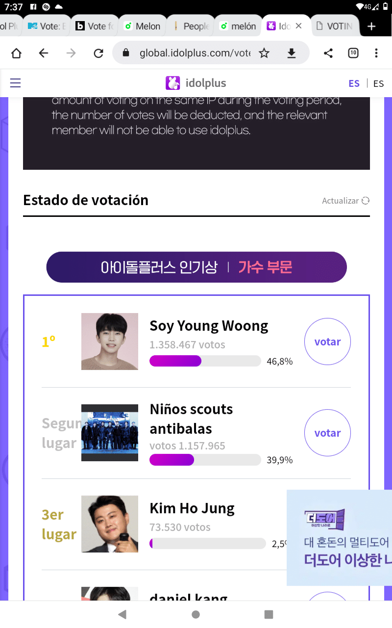 BTS Community Posts - ARMY VOTE FOR BTS IN IDOL PLUS, WE ARE GOING VERY BADLY https://global ...