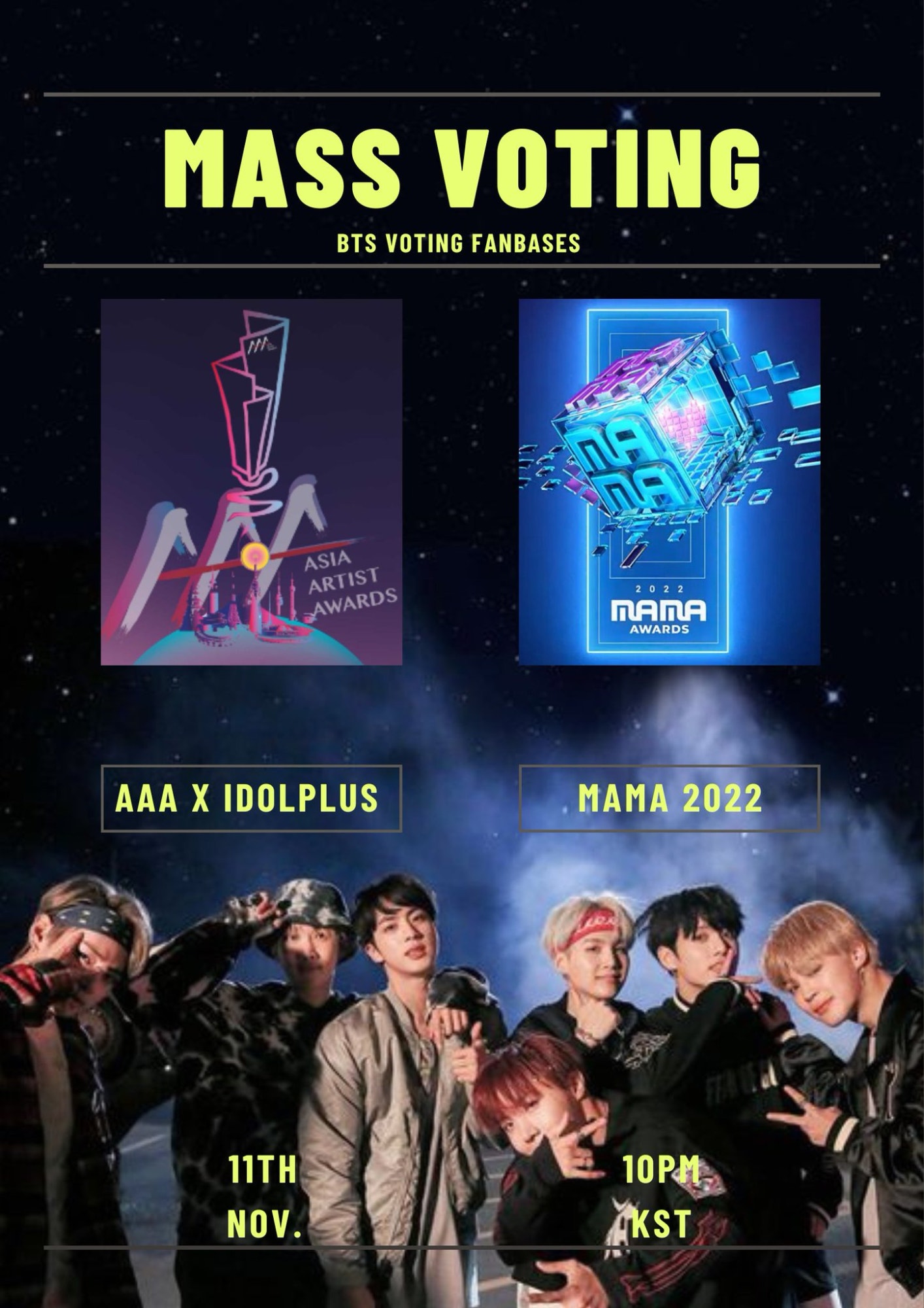 BTS Community Posts - [🛑] MASS VOTING STARTS NOW! GO CAST YOUR VOTES ...