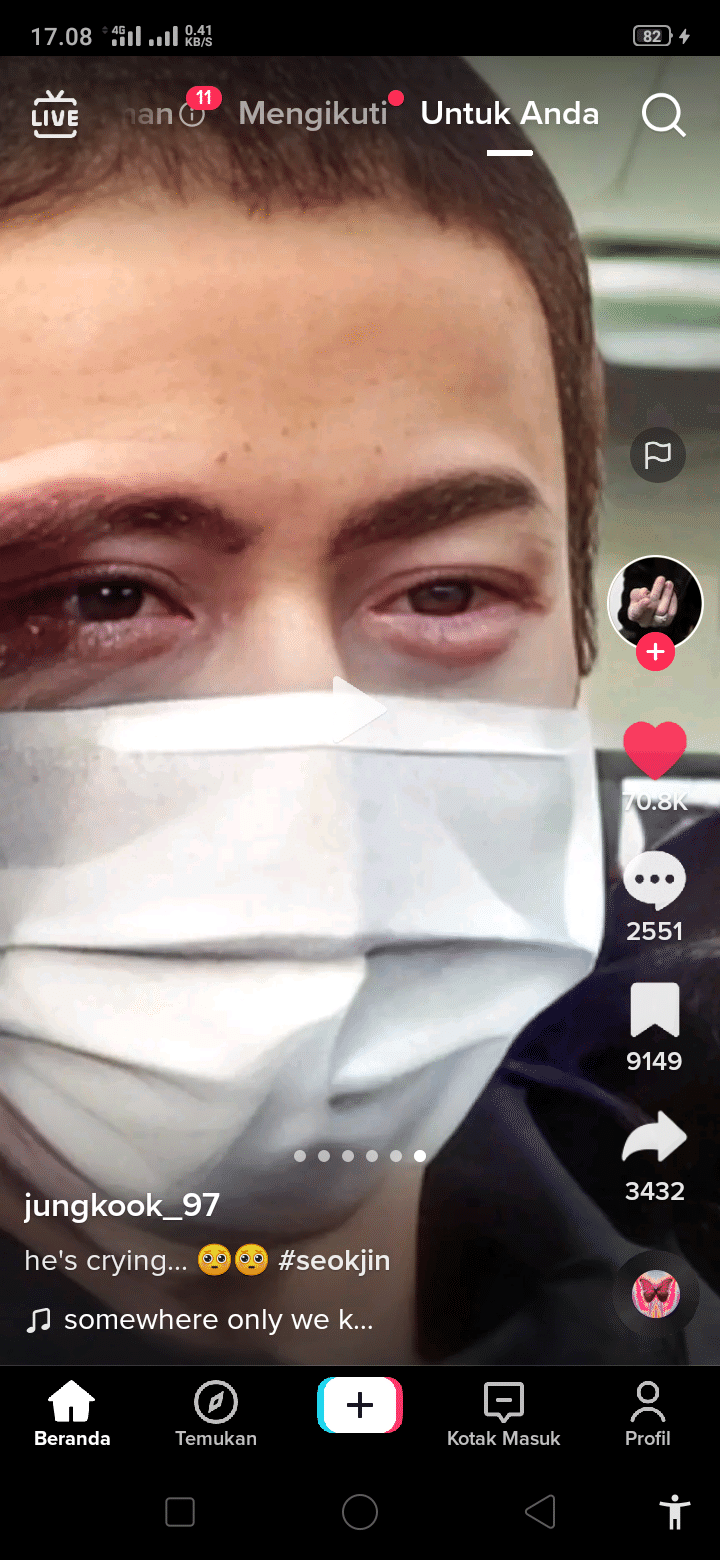 BTS Community Post - how can i not cry while you're crying what should I do. this is really ...