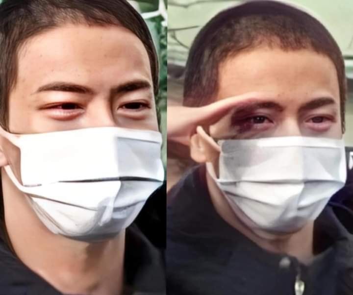 BTS Community Post - He is crying? I love you Jin!😭 See you again on ...